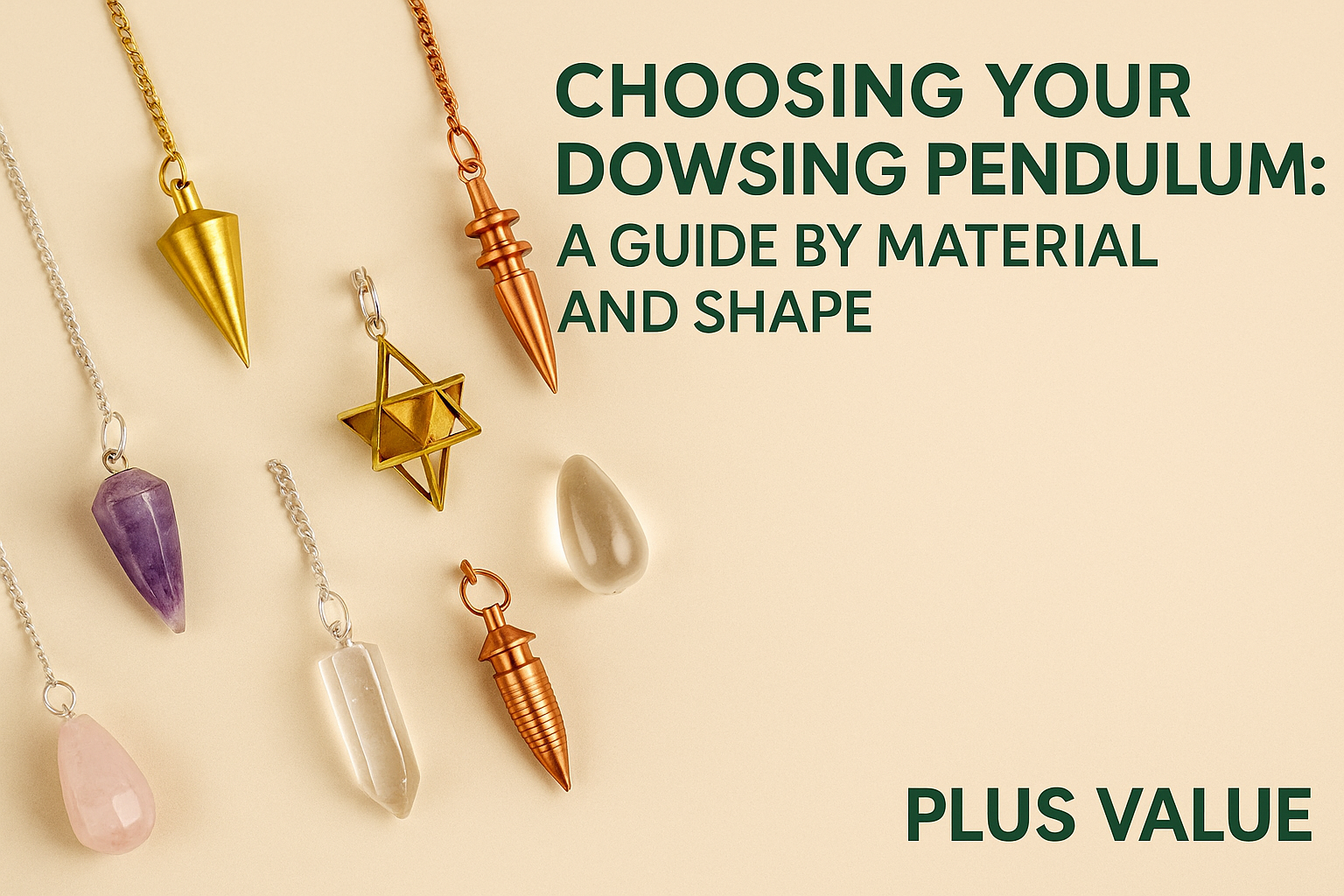 Choosing Your Dowsing Pendulum: A Guide by Material and Shape – plusvalueindia