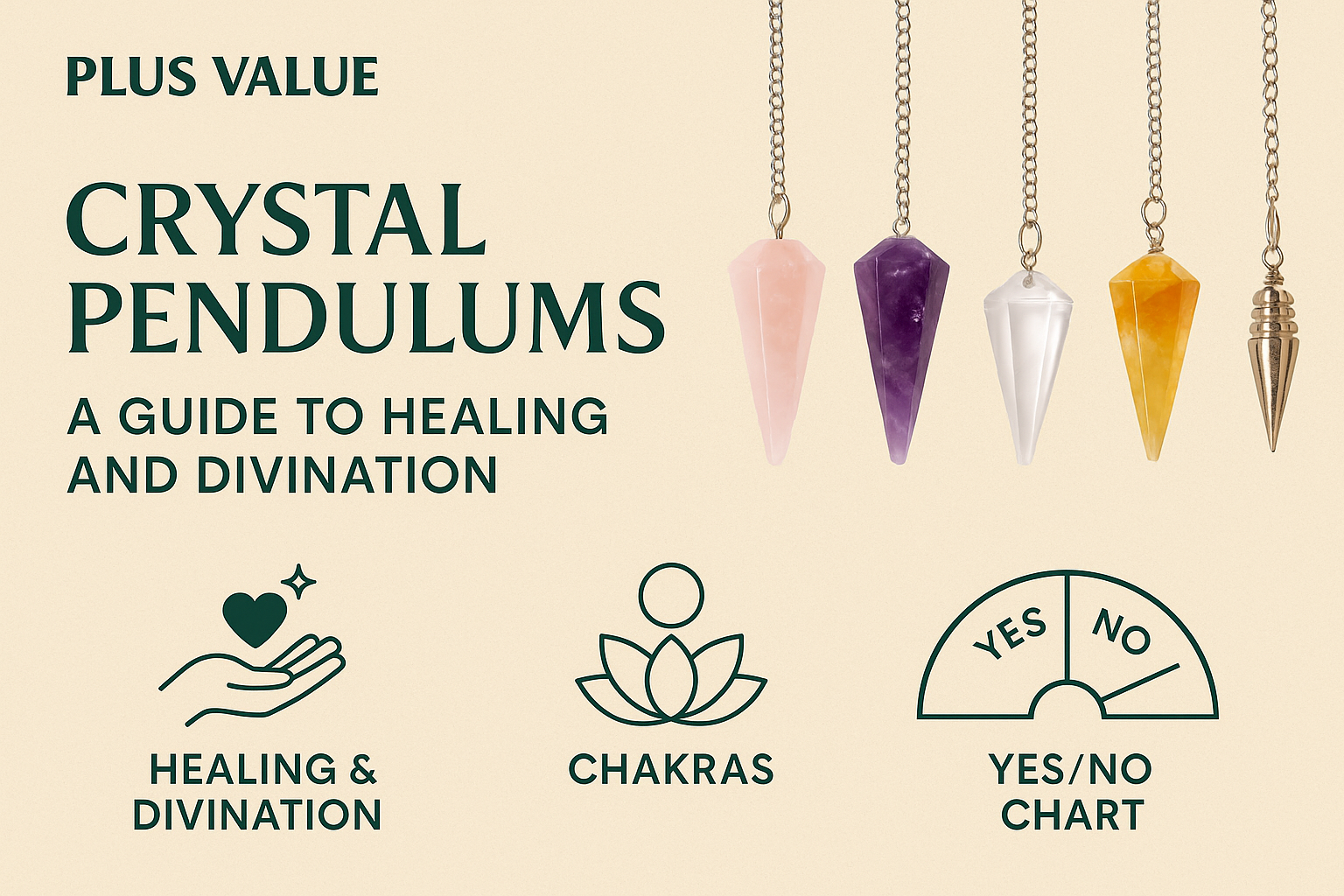 Crystal Pendulums: A Guide to Healing and Divination – plusvalueindia